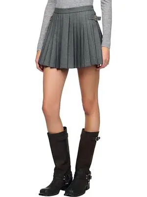 SANDRO Pleated Mini Skirt