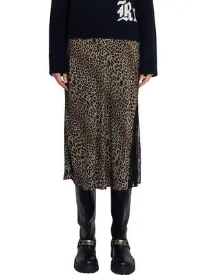 Zadig&Voltaire Leopard Print Skirt - Leaves