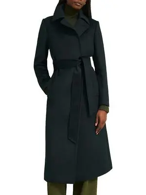 HOBBS LONDON Livia Wool Coat - Dark Green