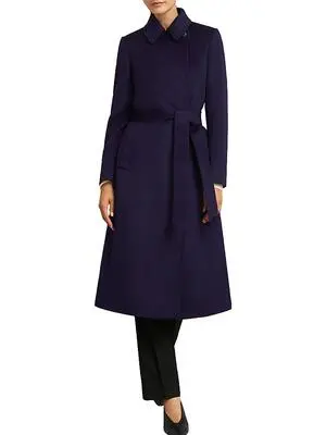 HOBBS LONDON Livia Wool Coat - Midnight Purple