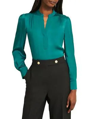 HOBBS LONDON Jade Blouse - Deep Lake