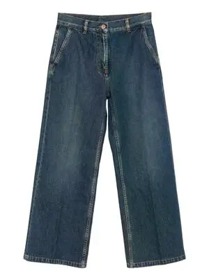 Aspesi Cotton Wide Leg Jeans - Blue