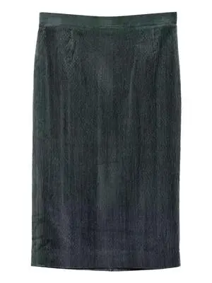 Massimo Alba Corduroy Midi Skirt - Blue