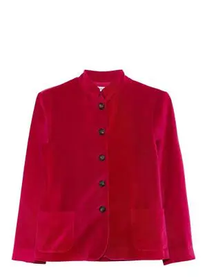 ROSSO 35 Velvet Patch-Pocket Jacket