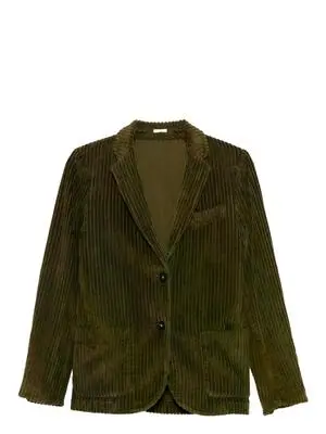 Massimo Alba Corduroy Notched-lapel Blazer - Green