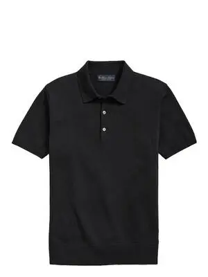 Brooks Brothers Supima® Cotton Polo Sweater - Caviar