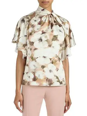 SANTORELLI Joyce Floral Georgette Blouse