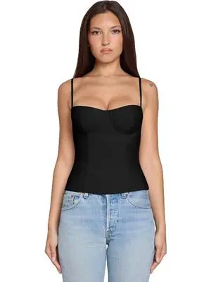 LEAU Bali Bustier Corset Top - Black