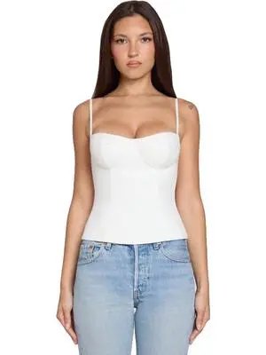 LEAU Bali Bustier Corset Top - White