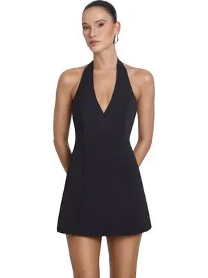 LEAU Hera Halter Mini Dress - Black