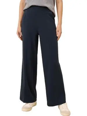 PACT Organic Cotton Pintuck Wide Leg Pants - Midnight Blue