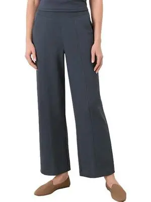 PACT Organic Cotton Pintuck Wide Leg Pants - Steel Blue