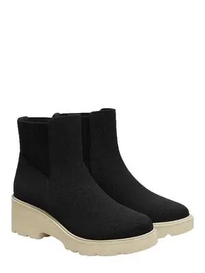 Vivaia Round-toe Platform Boots - Black-beige