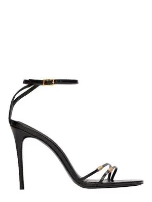 BLACK SUEDE STUDIO Britanny Strappy Sandal - Black Leather