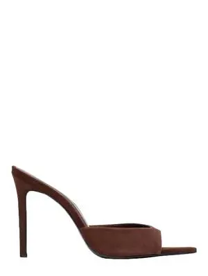 BLACK SUEDE STUDIO Brea Suede Mule - Brownie Suede