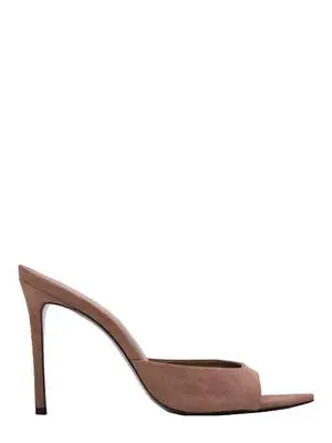 BLACK SUEDE STUDIO Brea Suede Mule - Taupe Suede