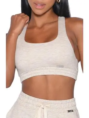 BOMBSHELL SPORTSWEAR Sweat Lounge Bra - Heathered Oatmeal