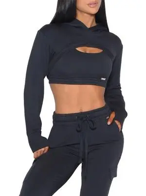 BOMBSHELL SPORTSWEAR Sweat Bolero Hoodie - Vintage Black