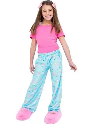 PREPPY GOOSE Plush Hanukkah Loungewear Pant - Aqua
