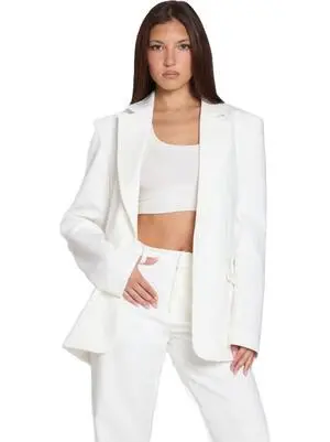 LEAU Classic Column Blazer White