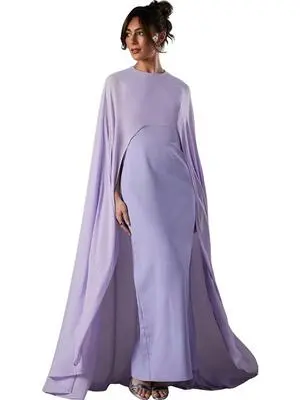 Coast Cape Sleeve Maxi Dress Lilac
