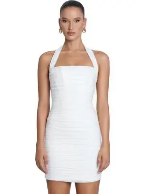 LEAU Halter Corset Mini Dress - White