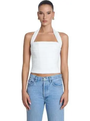 LEAU Halter Corset Top - White