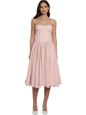 LEAU Ballerina Bustier Midi Dress - Pink