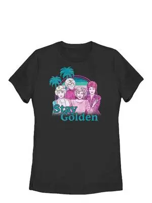THE GOLDEN GIRLS Tropical Graphic T-shirt - Black