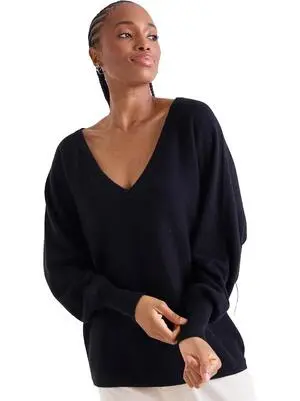 1982 Paros V-neck Cashmere Sweater - Black