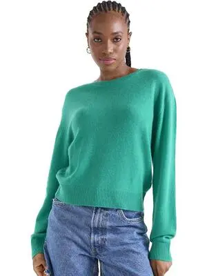 1982 Maila Long Sleeve 100% Cashmere Sweater Paris Green