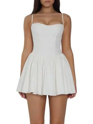 LEAU Bellini Bustier Mini Dress - White