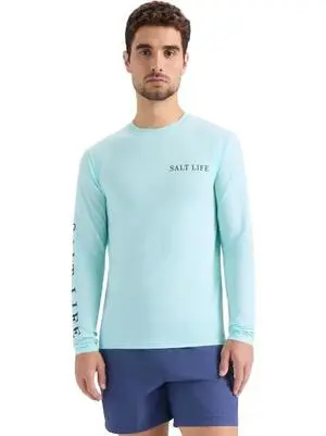 SALT LIFE Lavish Canopy Performance Tee - Lt Aruba Heather