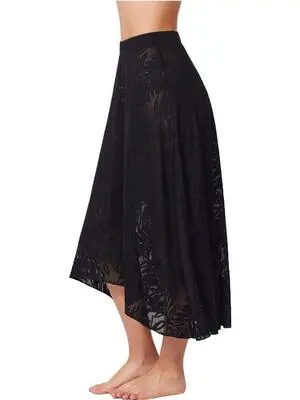 GOTTEX Skyfall Textured High-low Skirt Cover-up - Skyfall-black
