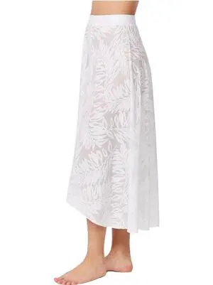 GOTTEX Skyfall Textured High-low Skirt Cover-up - Skyfall-white