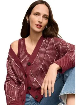 M.M.LAFLEUR Dakota Cardigan - Red Umber