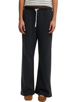 COTTON ON Wide Leg Fleece Sweatpants - Shadowstone