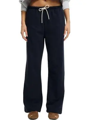 COTTON ON Wide Leg Fleece Sweatpants - Total Eclipse