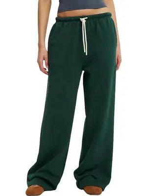 COTTON ON Wide Leg Fleece Sweatpants - Treetop