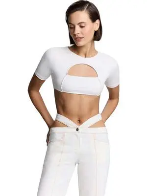 JENDUE Crop Top - White
