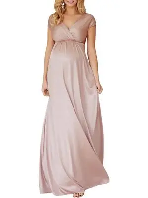 TIFFANY ROSE MATERNITY Francesca Maternity Maxi Dress Pink