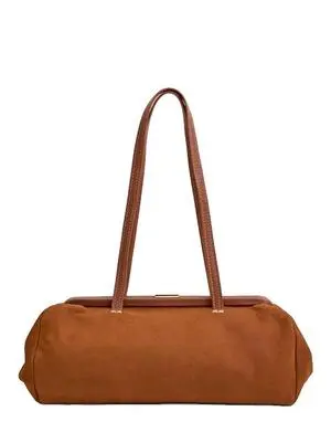 CLARE V. Yvette Nubuck Leather Baguette Bag
