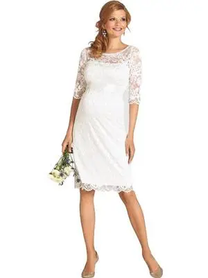 TIFFANY ROSE MATERNITY Amelia Maternity Lace Dress - Ivory
