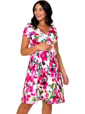 TIFFANY ROSE MATERNITY Alessandra Maternity Dress - Fuschia Florals