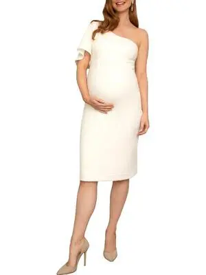 TIFFANY ROSE MATERNITY Taylor One Shoulder Maternity Dress - Ivory