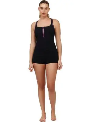 GOTTEX Duke Scoop Neck Tankini Top - Black-purple