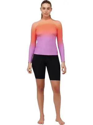 GOTTEX Nixi Long Sleeve Rash Guard Swim Top - Multi-orange