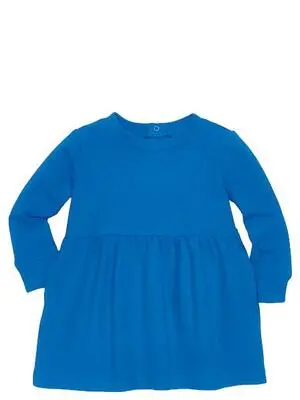 PRIMARY Baby Cozy Pocket Dress - Blueberry