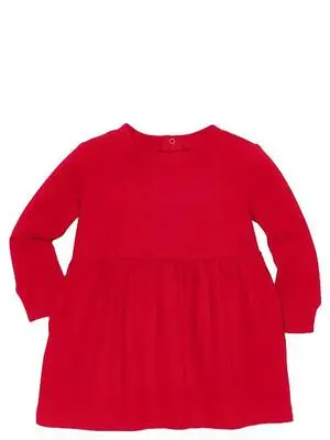 PRIMARY Baby Cozy Pocket Dress - Cherry