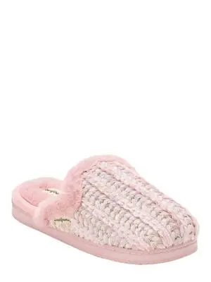 DEARFOAMS Paris Chenille Scuff Slipper Pale Mauve